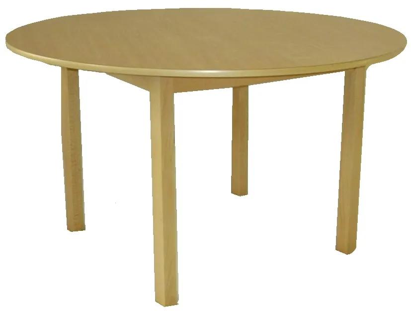 Dětský stůl kruh průměr 100 cm – deska masiv buk – výška 58 cm