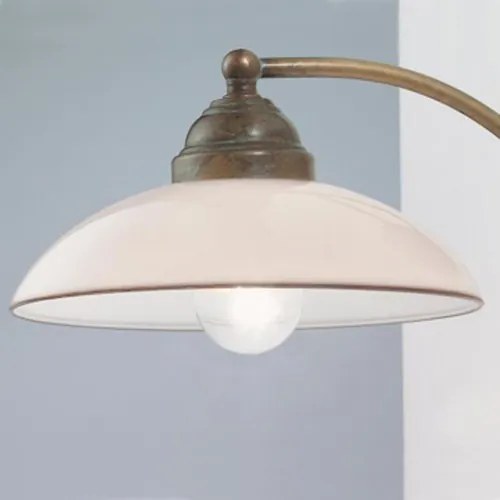 Il Fanale 082.17.OV Country, rustikální nástěnná lampa z mosazi a benátského skla, 1x10W LED E14, prům. 20cm