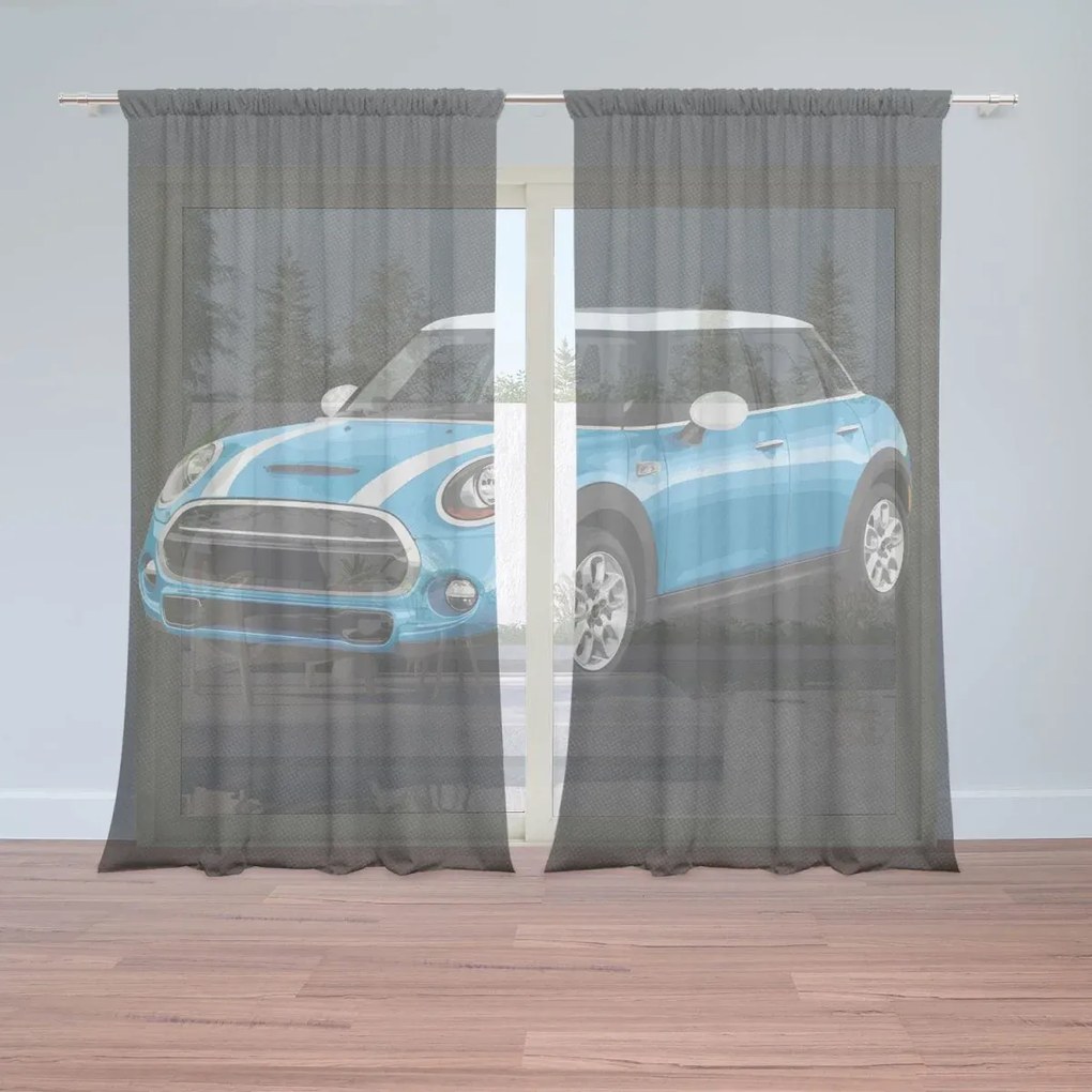 Sablio Záclony Mini sedan Černé pozadí: 2ks 150x250cm