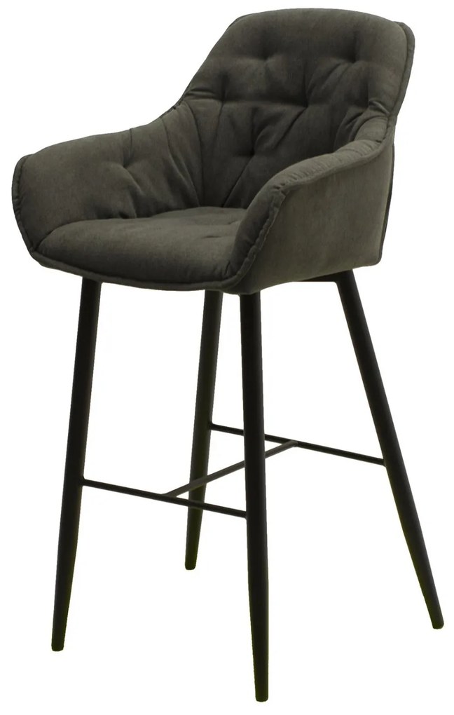 Bradop Židle barová čalouněná DONA podnož černá kovová Z216 | Látka: 132 - Monolith-132,Provedení: CM - CM
