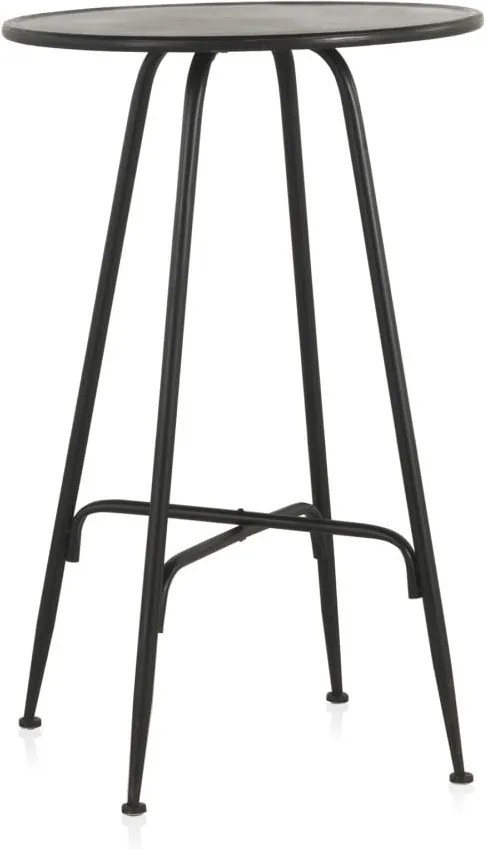 Černý kovový barový stolek Geese Industrial Style, výška 100 cm