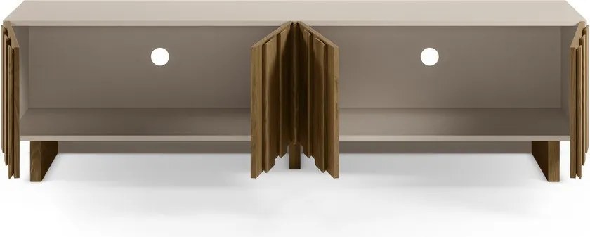 Krémový/v přírodní barvě TV stolek z borovicového dřeva 180x50x43 cm Marlo – Marckeric