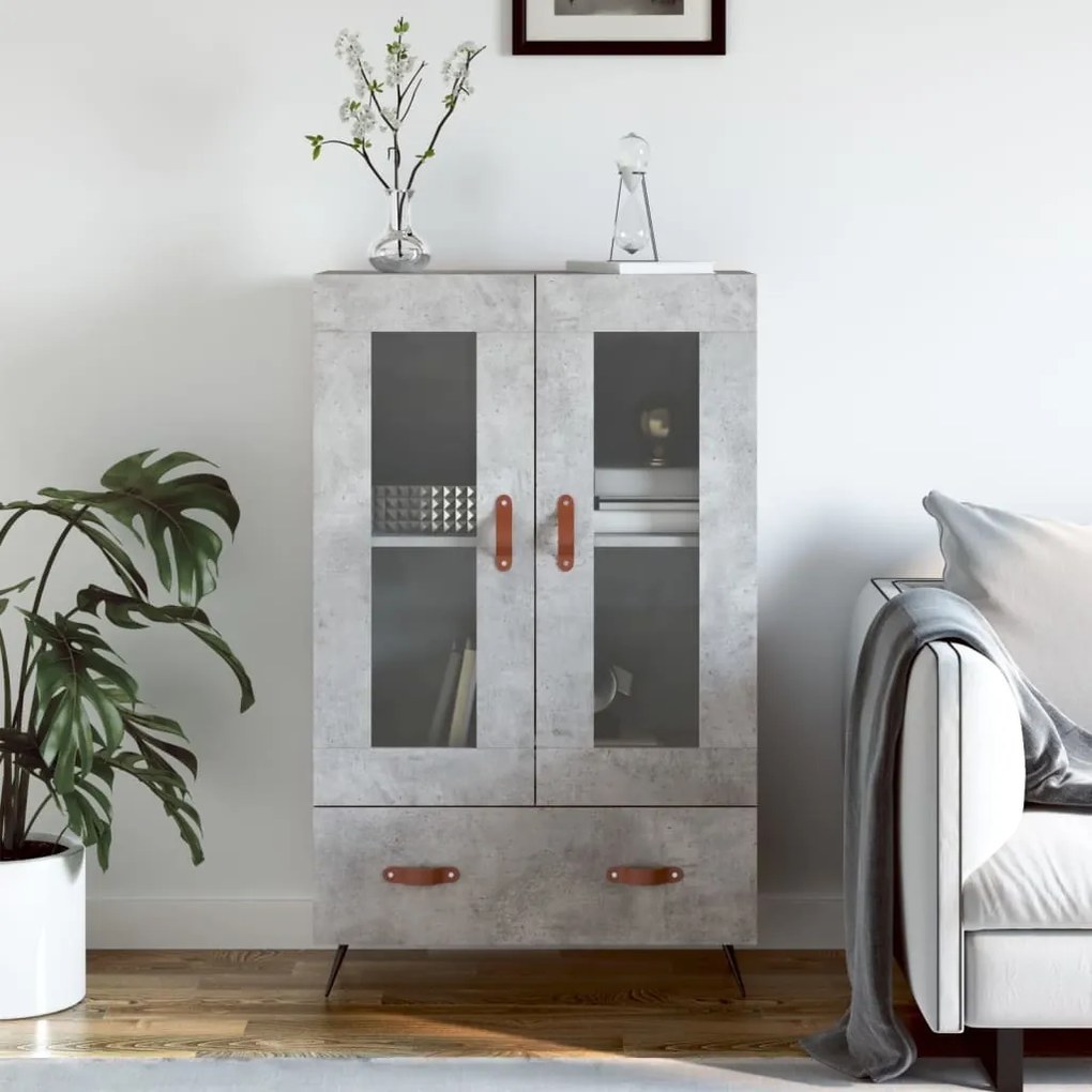 vidaXL Skříň highboard 69,5 x 31 x 115 cm kompozitní dřevo [828273] Barva: Černá