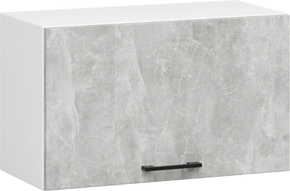 Závěsná kuchyňská skříňka Olivia W60OK bílá/beton