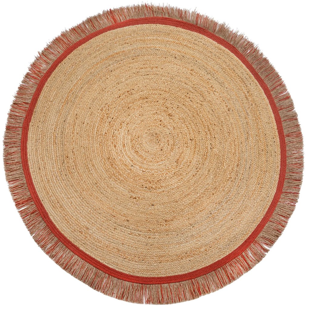 Flair Rugs, Kusový koberec Kahana Terracotta kruh, 180x180 (průměr) kruh, oranžová, chodba / předsíň