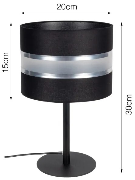 Stolní lampa CORAL 1xE27/60W/230V černá