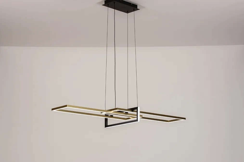 Závěsné LED svítidlo nad jídelní stůl Bernoldi Black and Gold