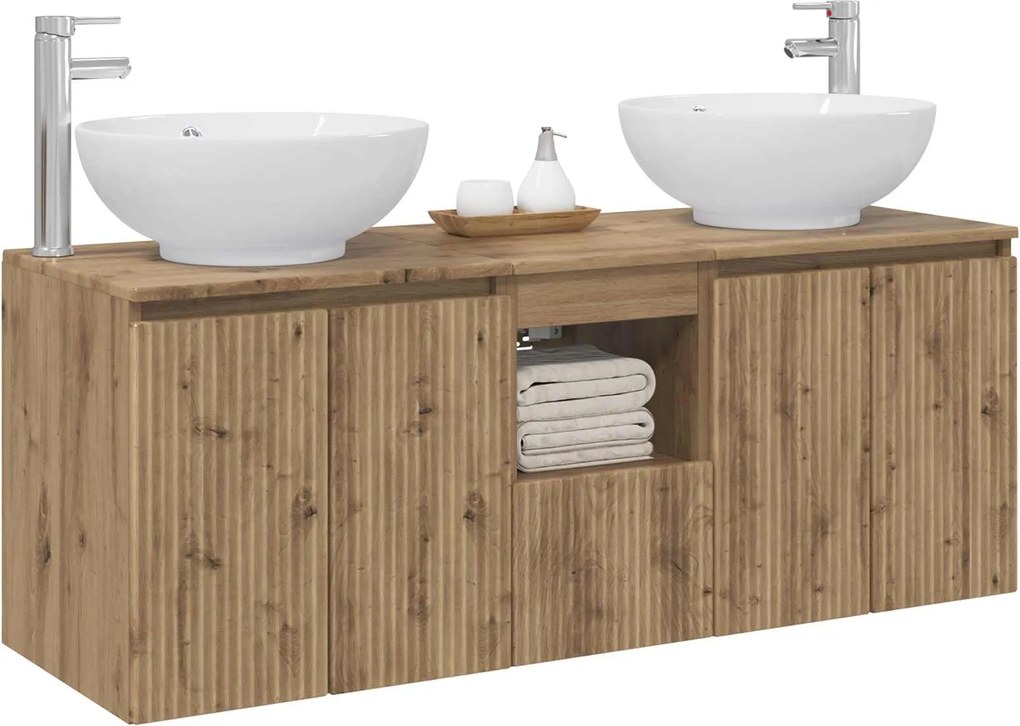 Sada koupelnových skříněk 3 ks Dub artisan 49,5 x 44,5 x 65 cm 3405706