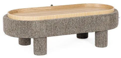 BIZZOTTO Designový oválný pouf TANYA šedý 0721896