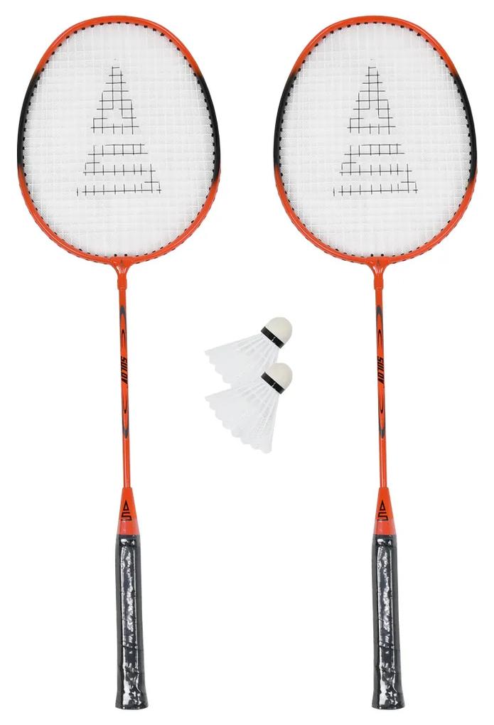 RULYT® Badmintonový set SULOV®, 2x raketa, 2x míček, vak - oranžový
