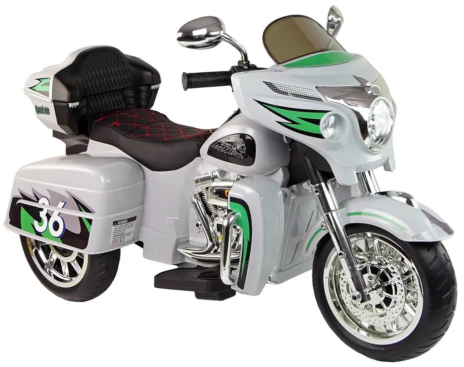 Dětská elektrická motorka Goldwing šedá
