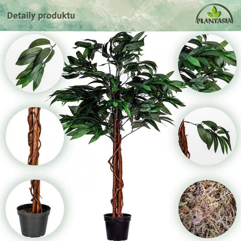 PLANTASIA Umělý strom mangovník, 120 cm