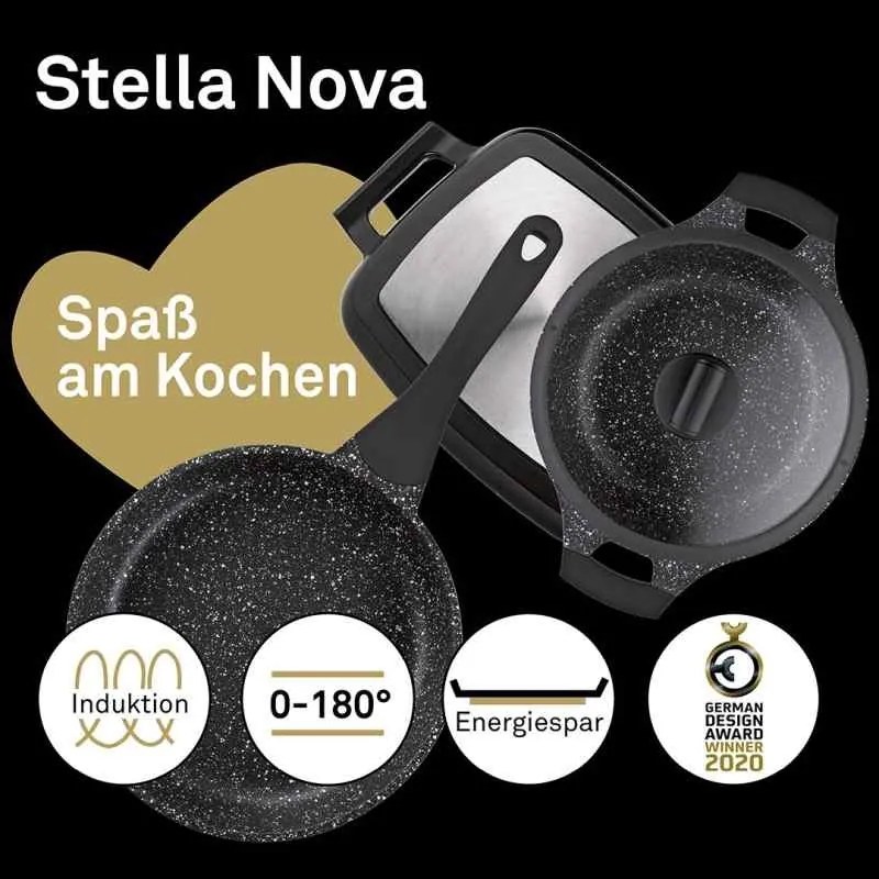 KELA Kastrol s nepřilnavým povrchem a poklicí STELLA NOVA 24 cm KL-12219