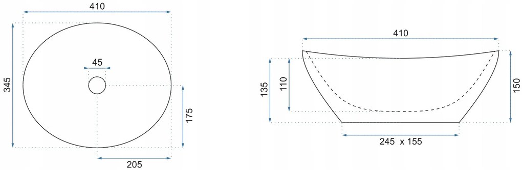 Rea Sofia Aiax Marmur umyvadlo, 41 x 35 cm, bílá - imitace kamene, REA-U6597