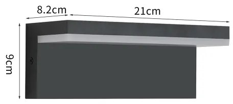 Brilagi - LED Venkovní nástěnné svítidlo TESSI LED/10W/230V černá IP54
