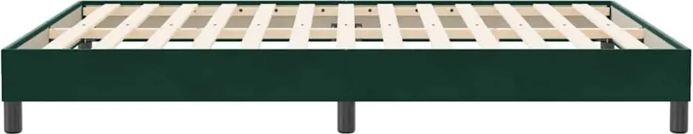 Postel Box Spring bez matrace tmavě zelená 140x210 cm samet 3315828