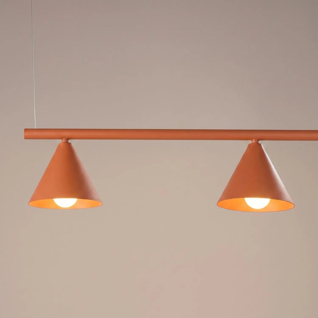 Sollux Lighting Lustr NOX 4L okrově červený