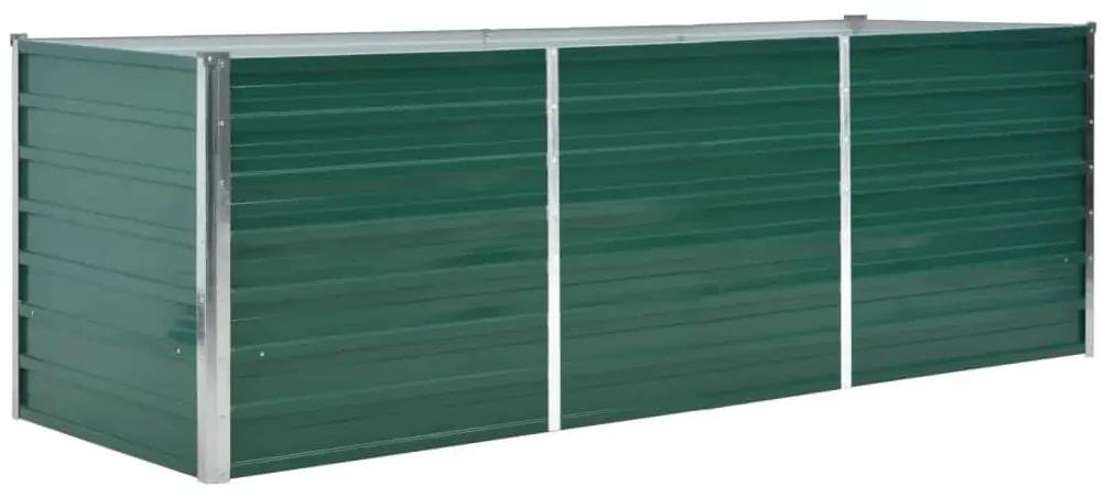 44841 vidaXL Vyvýšený záhon pozinkovaný ocel 240 x 80 x 77 cm zelený