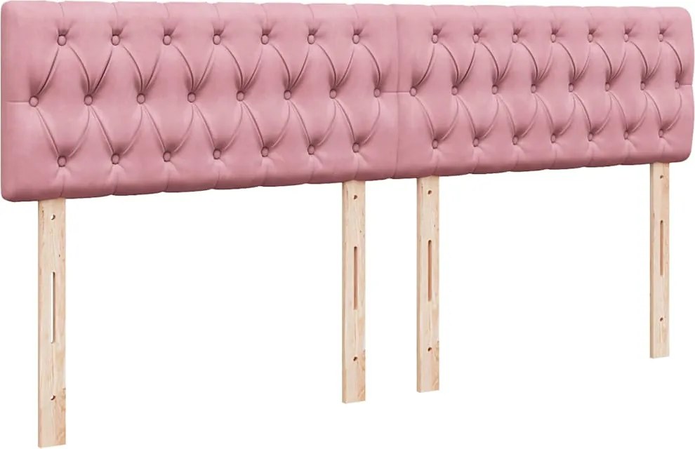 Box spring postel s matrací růžová 180x200 cm samet 3287817