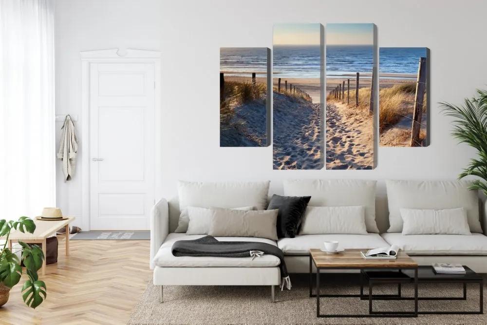 Vícedílný obraz Pláž Severního Moře 3D Nedostatek Nedostatek Přírodní plátno 120x90