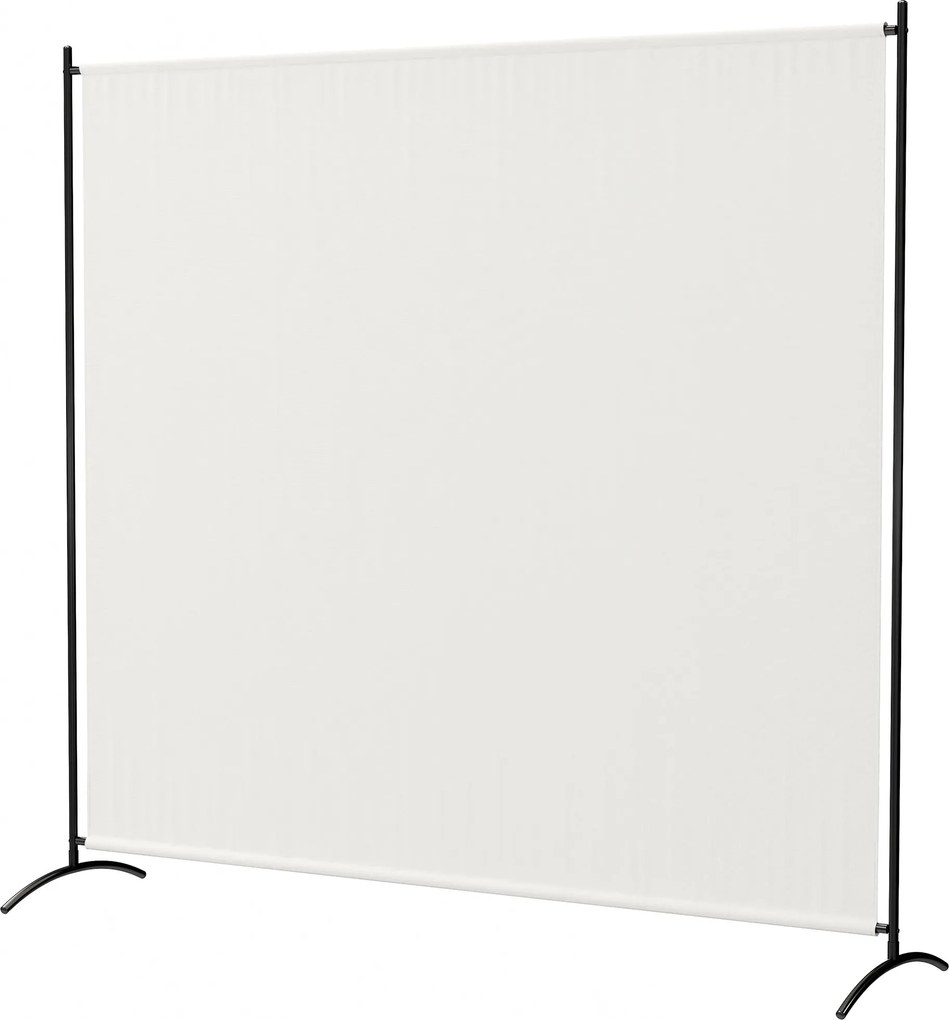 Outsunny jednopanelová přepážka pro soukromí 180 × 50 × 180 cm, voděodpudivý panel s UV30+, stabilní základna, béžová | Aosom