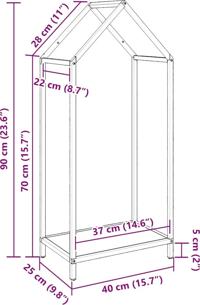 vidaXL Stojan na palivové dřevo Ocel válcovaná za studena [864298] Barva: Olivově zelená