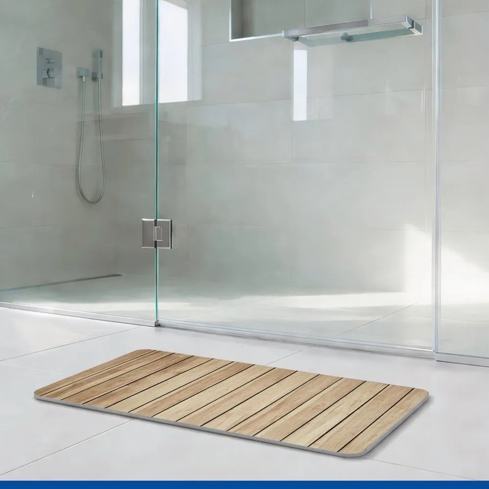 Z křemeliny koupelnová předložka v přírodní barvě 39x60 cm Lepiana – Wenko
