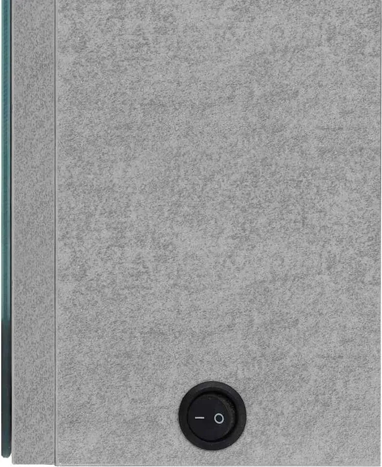 LED koupelnová skříňka se zrcadlem betonově šedá 50x13x70 cm 326488