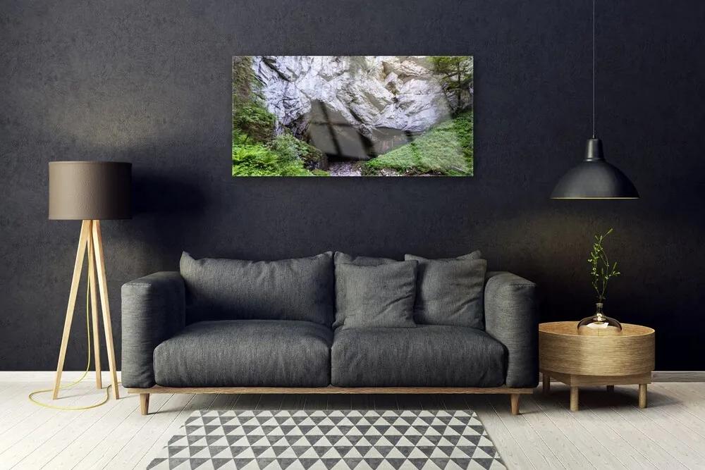 akrylový obraz Hora Jeskyně Příroda 100x50 cm