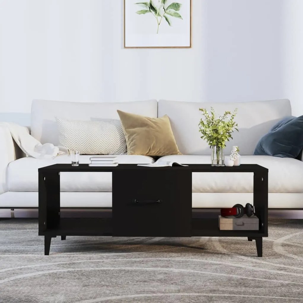 vidaXL Konferenční stolek 102x50x40 cm kompozitní dřevo [812699] Barva: Černá