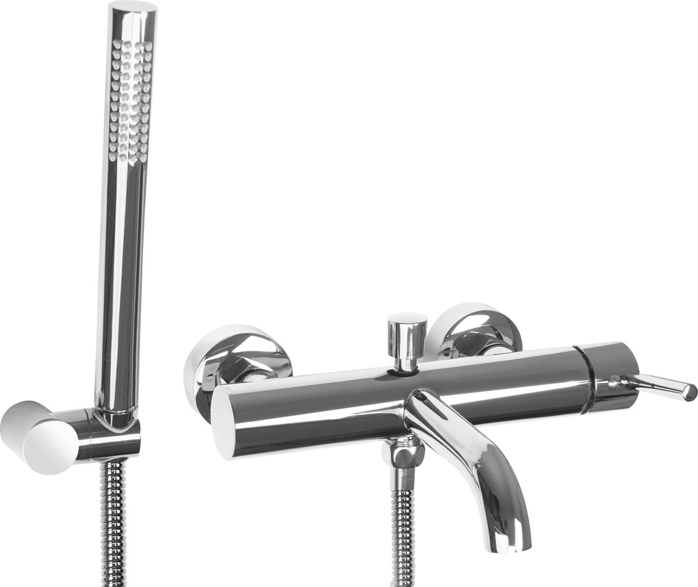 Rea Lungo - vanová baterie + ruční sprchový set, chrom, REA-B6641