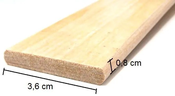 NábytekProNás Lamela březová 36 mm ROZMĚR: 3,6 x 79,3 cm