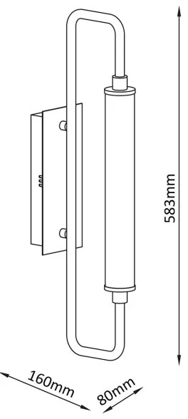 LED Nástěnné svítidlo FELICJA LED/14W/230V 4000K černá