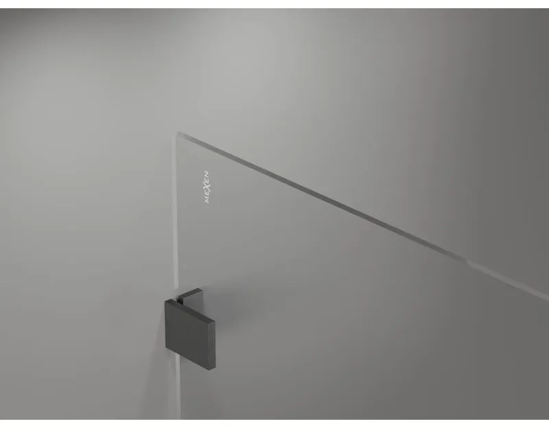 Mexen Lunar sprchová stěna levá 50 x 200 cm, 8mm čiré sklo, broušený grafit, 830-050-000-66-00-L