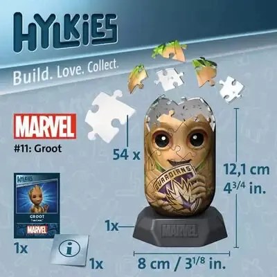 Ravensburger Hylkies: Marvel: Groot / 3D Puzzle / od 6 let