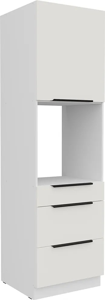 ARIA wh | vysoká skříňka 60 DPS-210 3S1F na vestavnou troubu | PREMIUM BOX | 60 cm | ANTI FINGERPRINT povrch | bílá