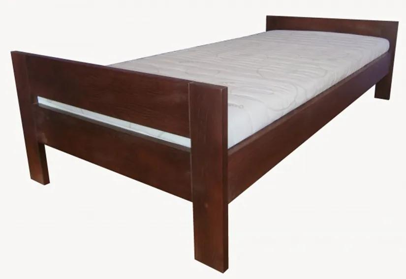 Krajča Jednolůžková postel z masivu Leona 120 x 200 cm Povrchová úprava: Cherry, Druh dřeva: Dub