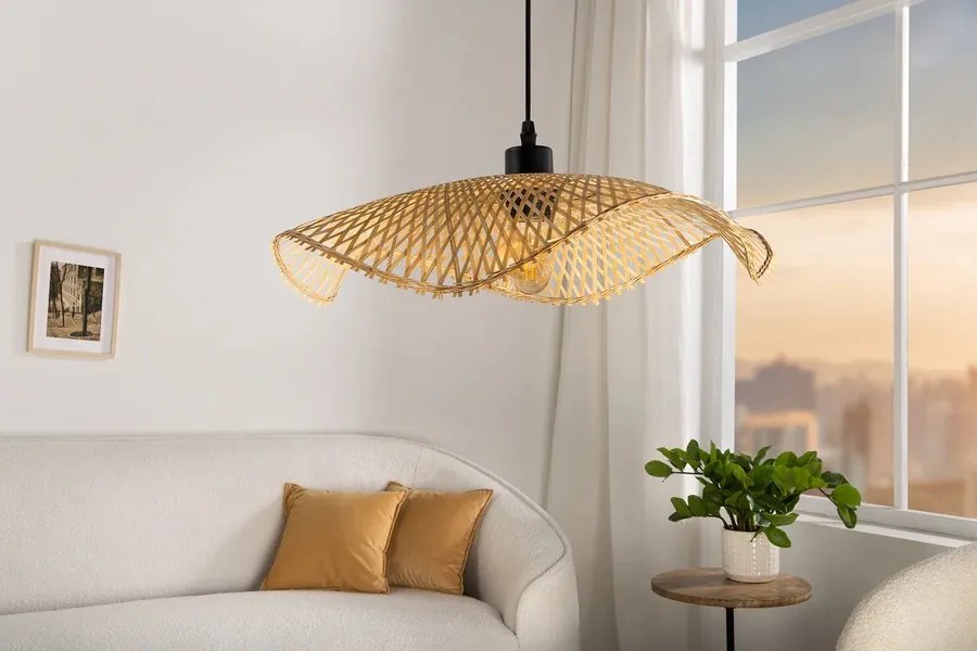 Designové závěsné svítidlo Lorelei II 50 cm bambus