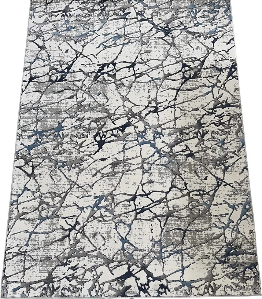 BE Koberec Pera 3305 BLUE - modrý béžový obdélníkový Rozměr: 60x100 cm