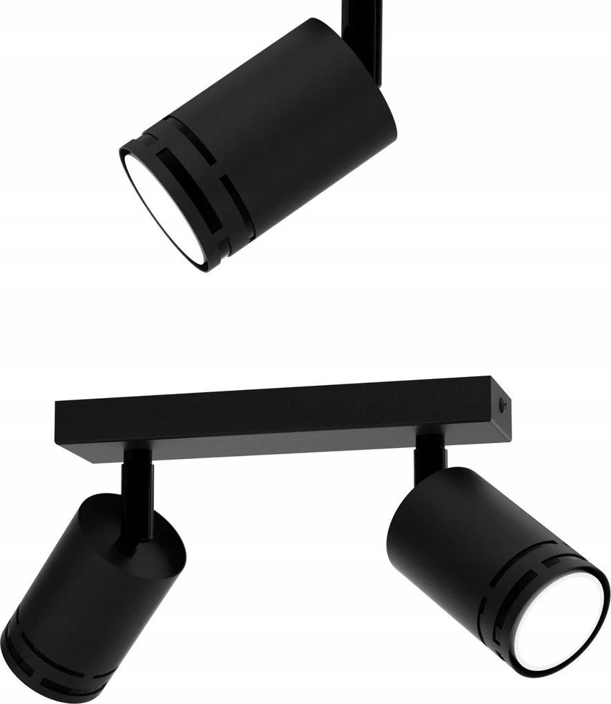 Stropní Svítidlo Stropní Černý Pohyblivý Led GU10 Spot Reflektor Nastavitelný Bodový