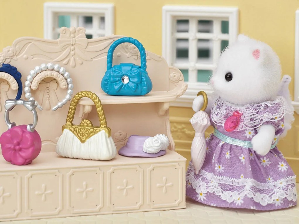 _Ostatní 1_ Sylvanian Families město módní butik s kabelkami doplněk k herním sadám 6015x