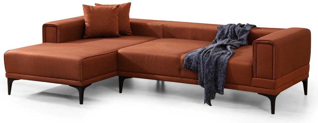 Hanah Home Rohová pohovka HORIZON červenooranžová levá