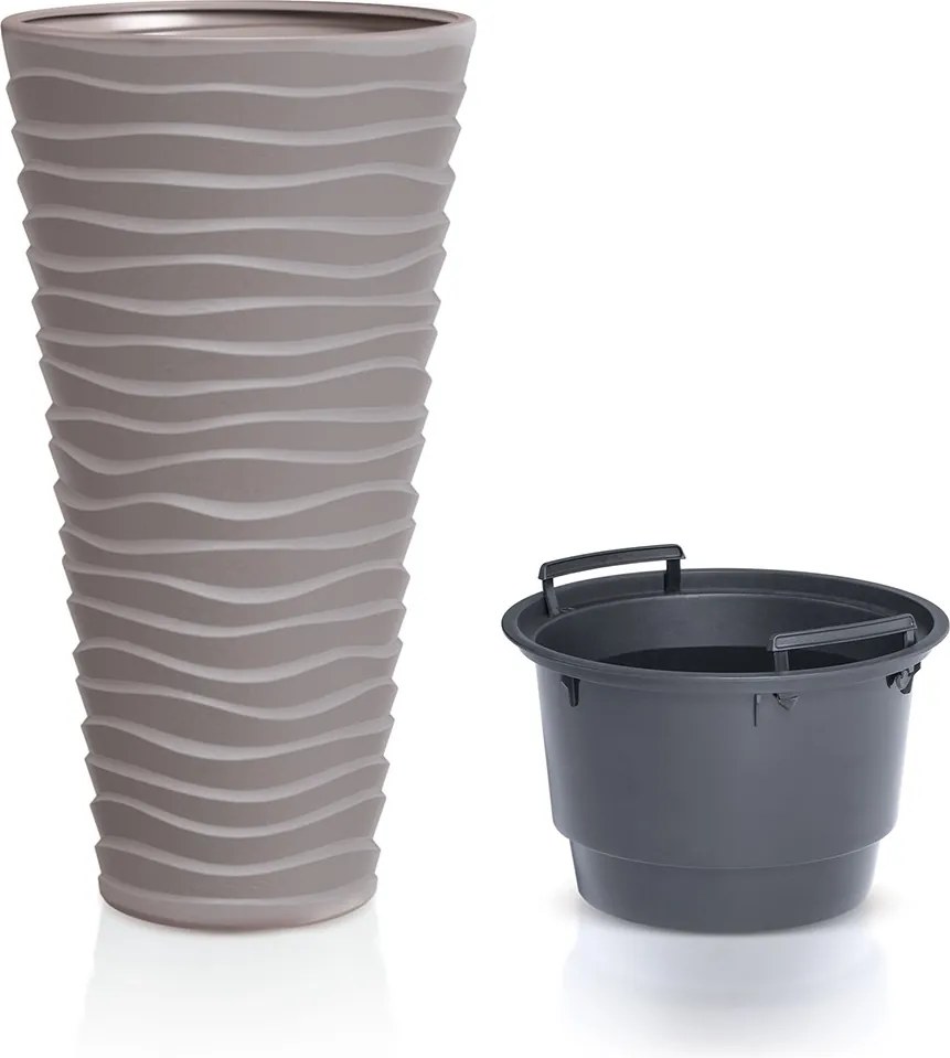 Květináč Long Sand s vložením mocca