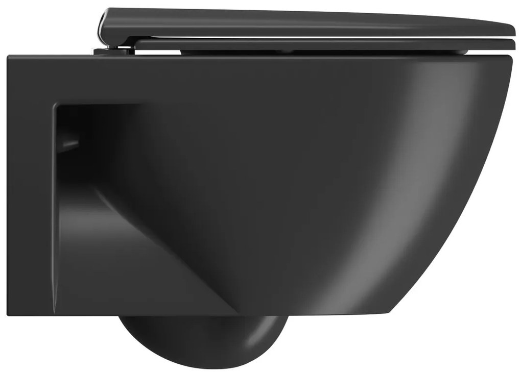 GSI GSI, PURA ECO závěsná WC mísa, Swirlflush, 36x55cm, černá dual-mat, 880726
