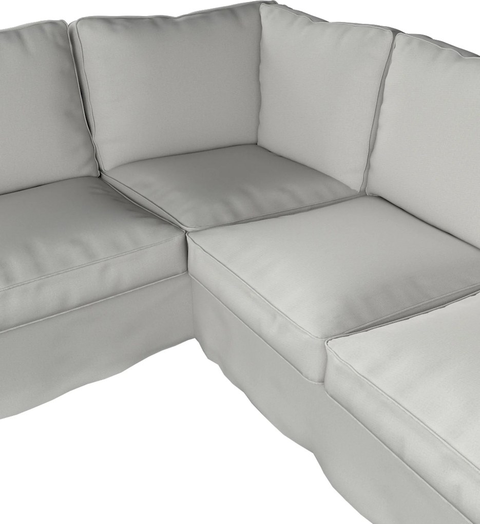 Potah na pohovku IKEA Ektorp rohová barva šedá látka pletený vzor