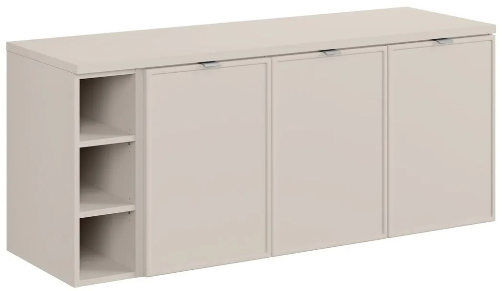 Závěsná skříňka Bella Cashmere s deskou 140 cm kašmírová