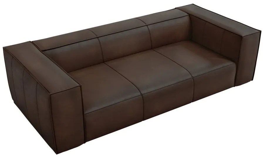 Tmavě hnědá kožená pohovka 227 cm Madame – Windsor & Co Sofas