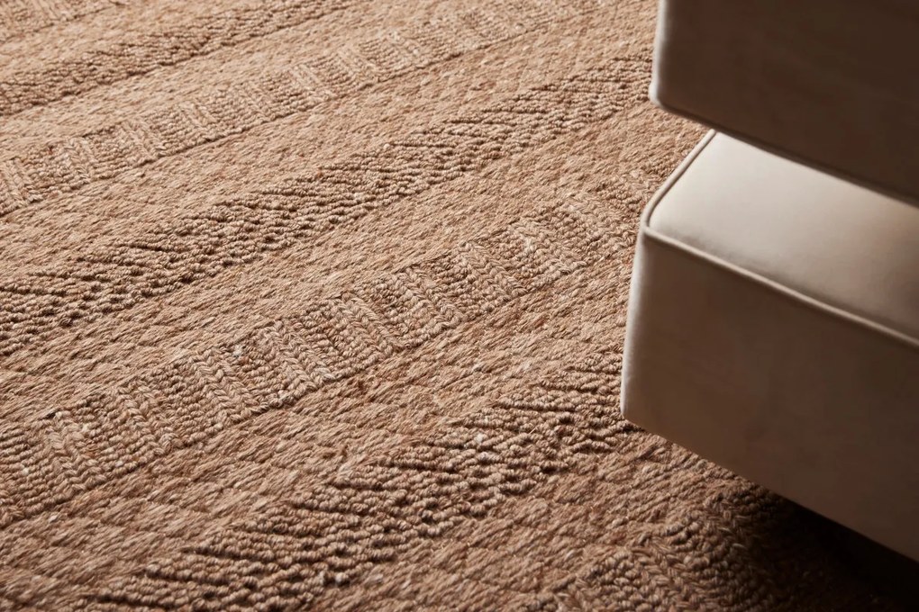Diamond Carpets India, Ručně vázaný kusový koberec Louve DESP P91 Dust Natural, 80x150, hnědá, chodba / předsíň