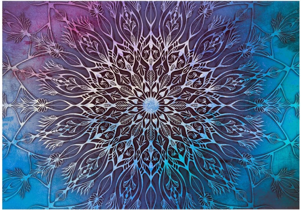 Mandala pampeliška - modrá (200x140 cm) - Murando DeLuxe