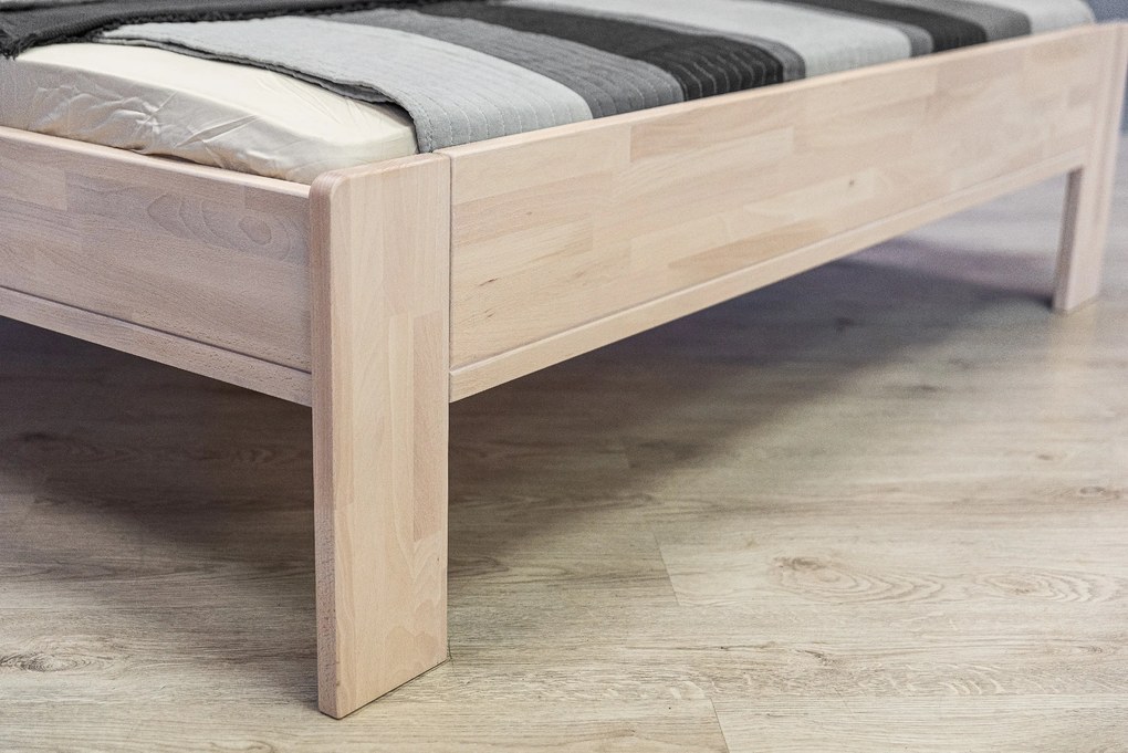 Masivní postel ANGELIKA - Solwo Design Materiál: Buk cink, Barevne provedení: Olej odstín 104/204, Specifikace: 180x200
